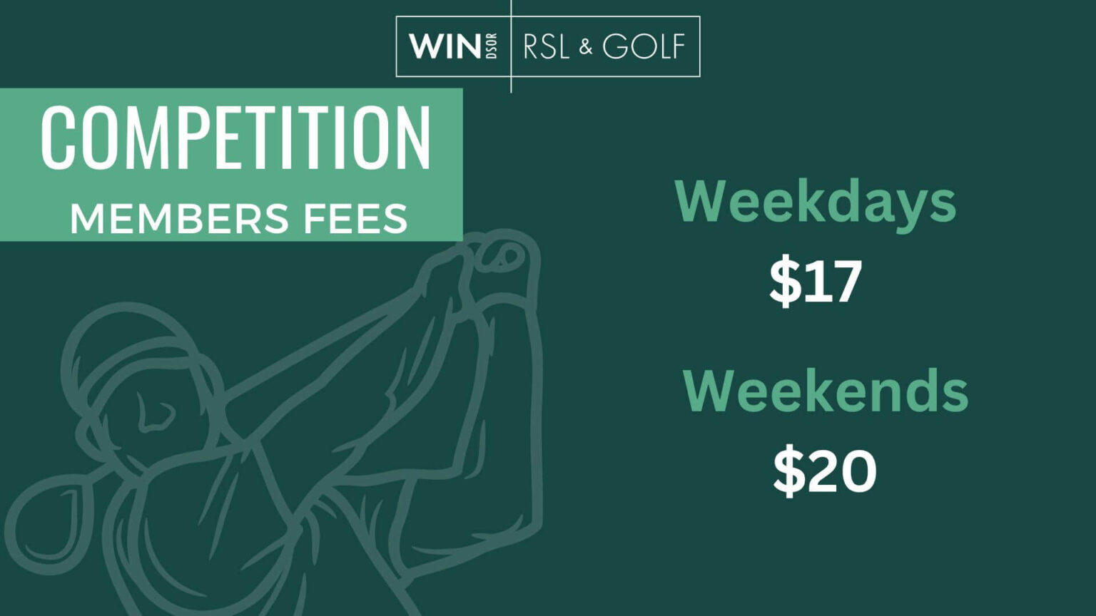 Competition Fees - Windsor Golf
